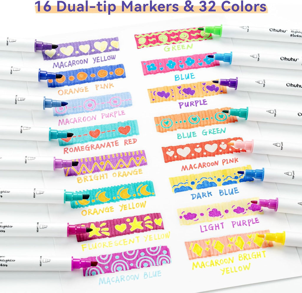 Ohuhu highlighter markers - 16 stk. – Jeanett Veronica Studio