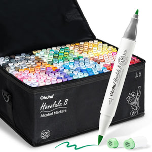 Ohuhu Honolulu B Markers – 320 stk. (Brush & Fine Tip) – Jeanett ...